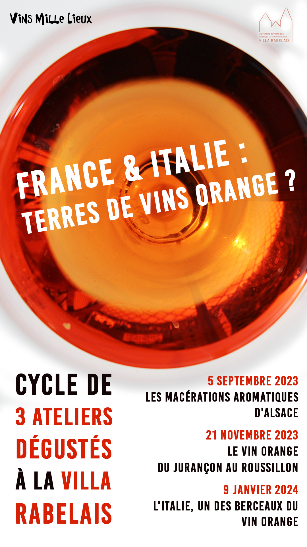 Cycle d'ateliers Vin Orange à Tours 2023-2024 - Vins Mille Lieux